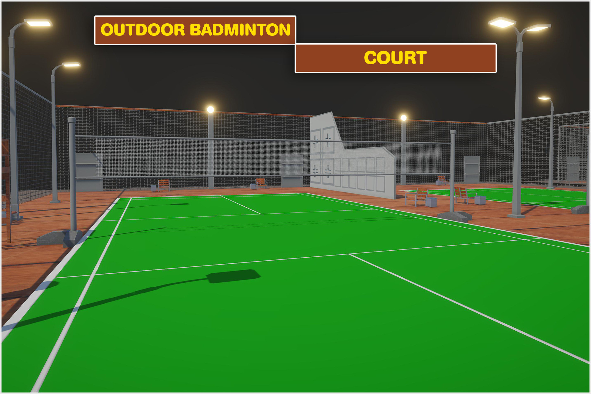 Badminton Court Outdoor | 3D Fantasy | Unity Asset Store