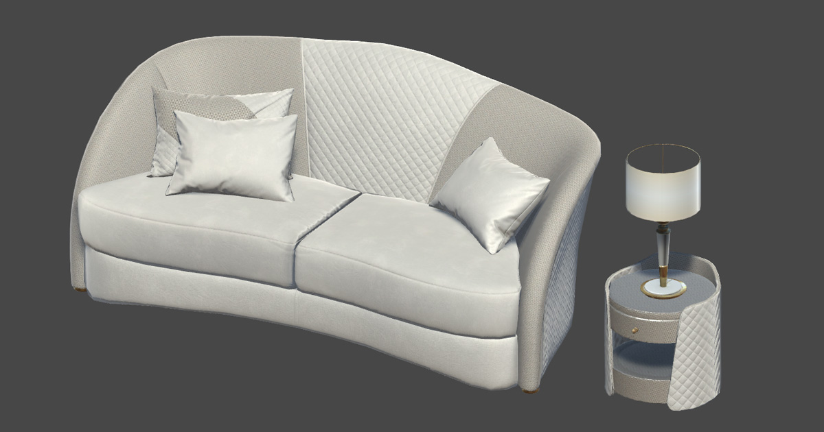 A Neoclassic Sofa | 3D Furniture | Unity Asset Store