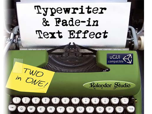 Typewriter And Fade In Text Effect Gui Tools Unity Asset Store