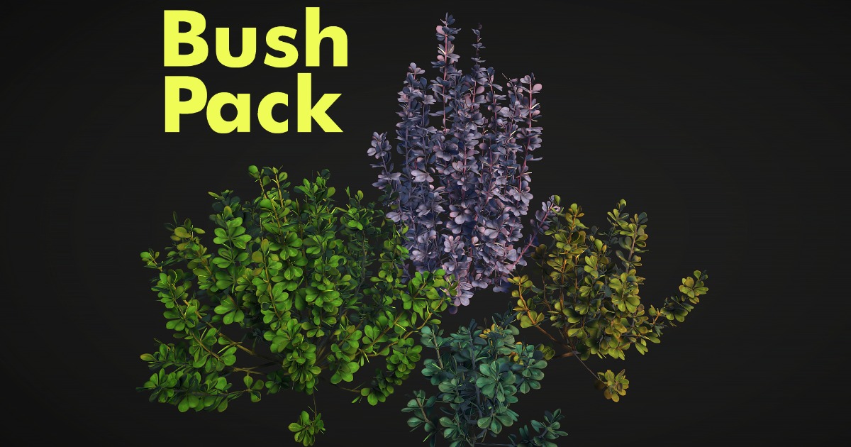 Barberry Bush Pack | 3D Plants | Unity Asset Store