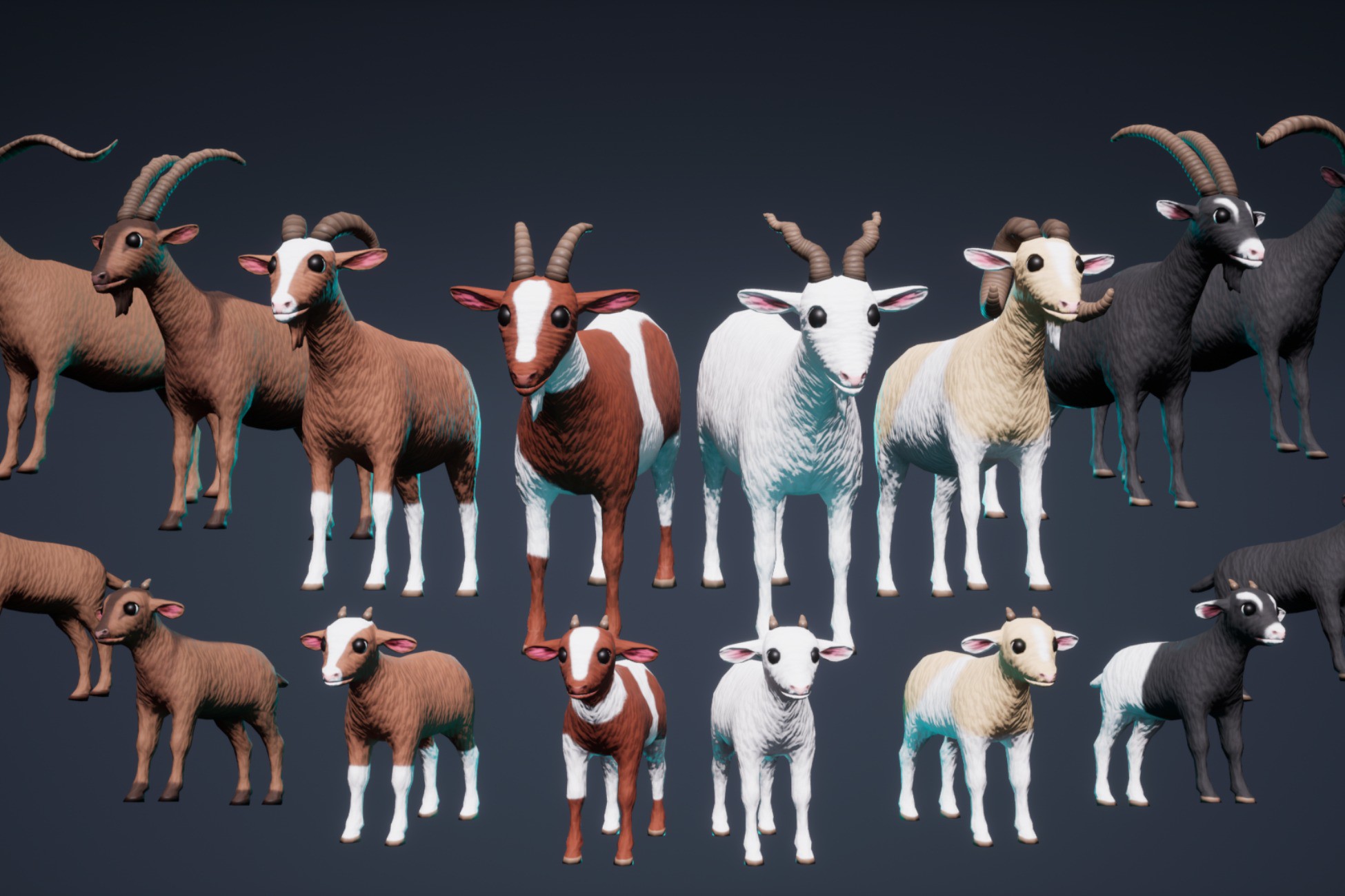 SI - Animated Goat and Kid | 角色 | Unity Asset Store