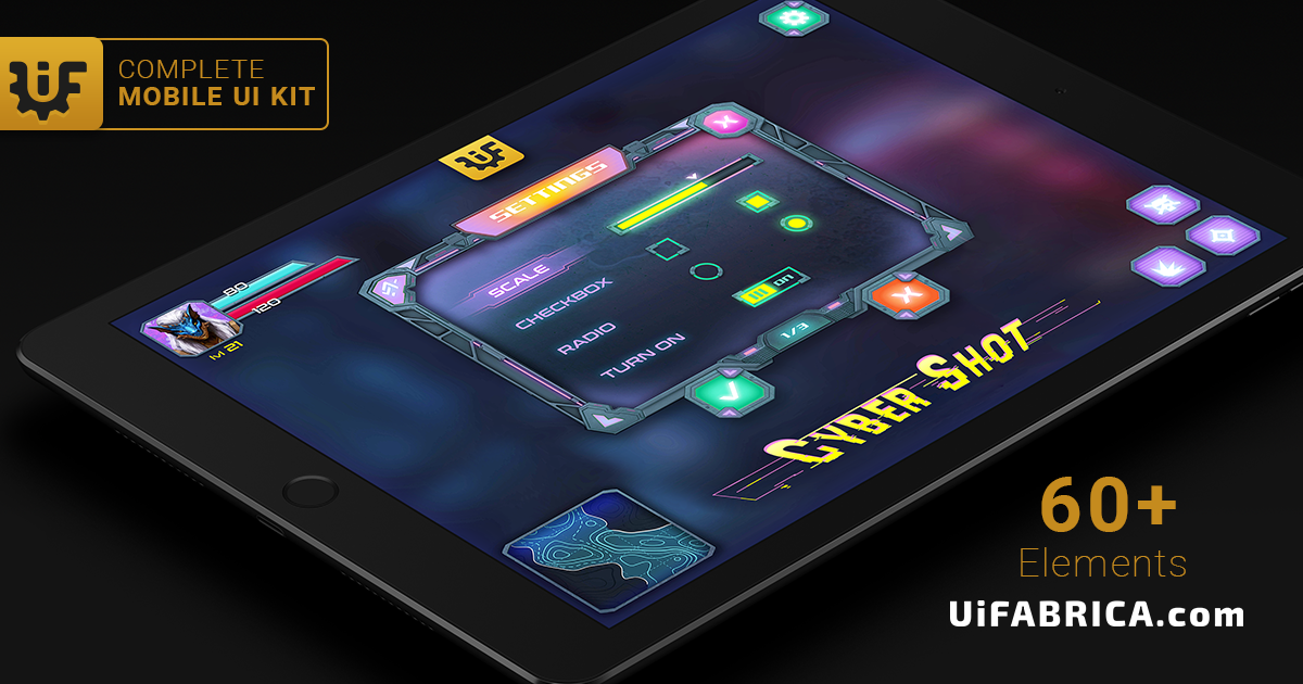 Cyber Shot Mobile UI | 2D GUI | Unity Asset Store