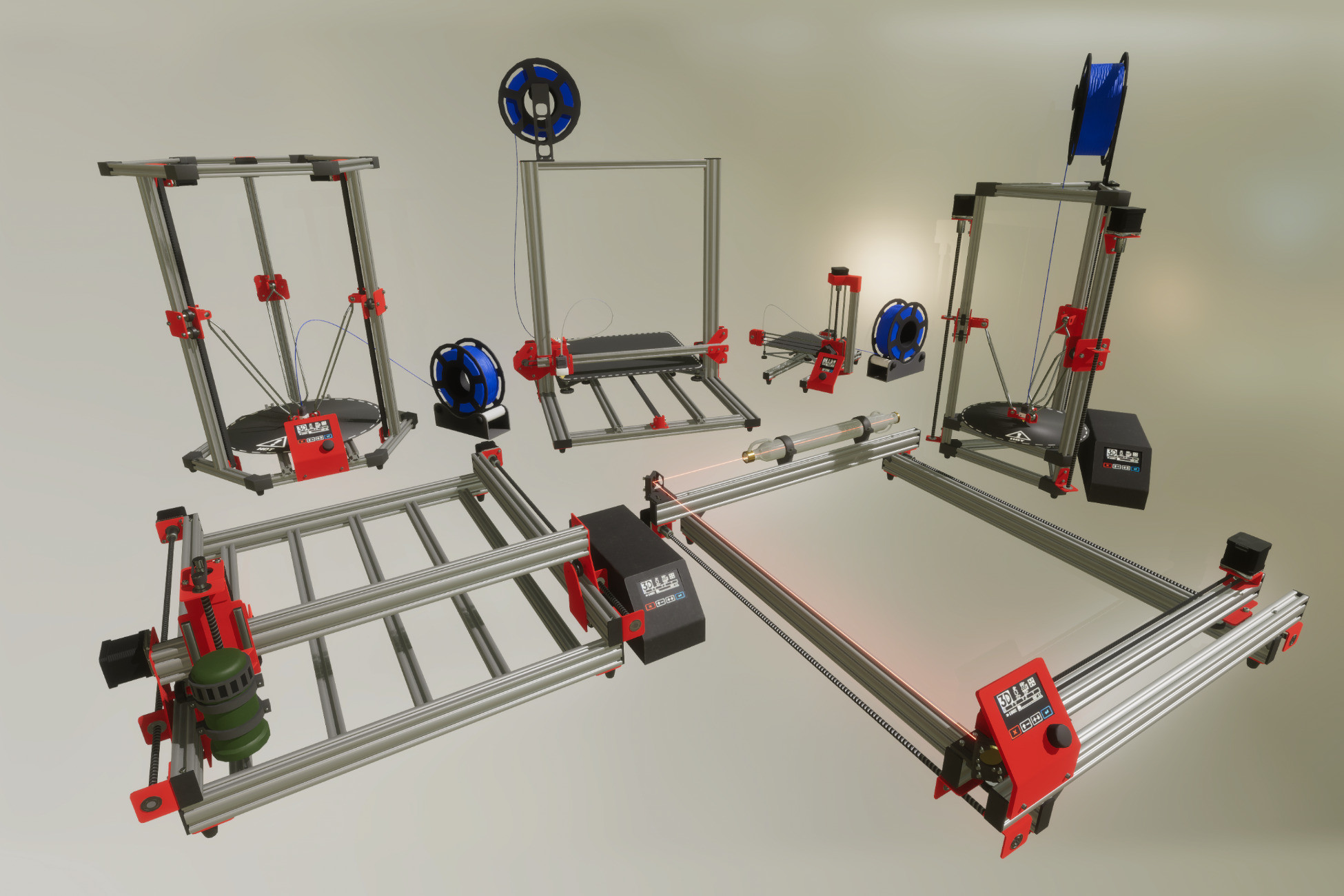 Modular Extrusions Machines | 3D Industrial | Unity Asset Store