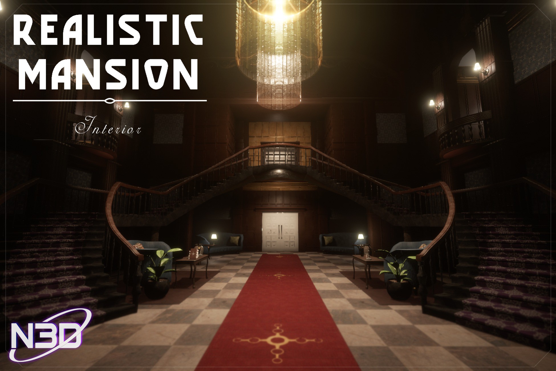 Realistic Mansion Interior - Neon3D | 3D Historic | Unity Asset Store