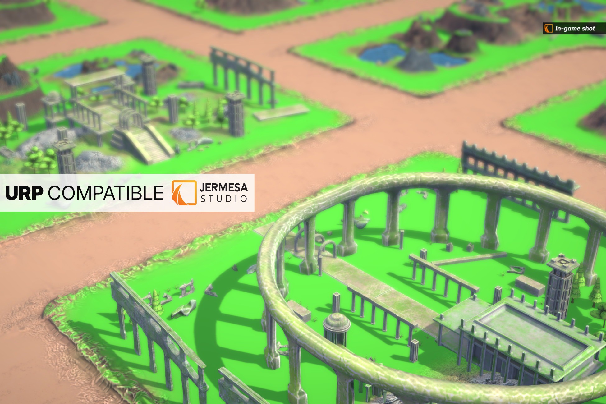 3D Stylized Low-Poly Tileable Terrain by Jermesa Studio