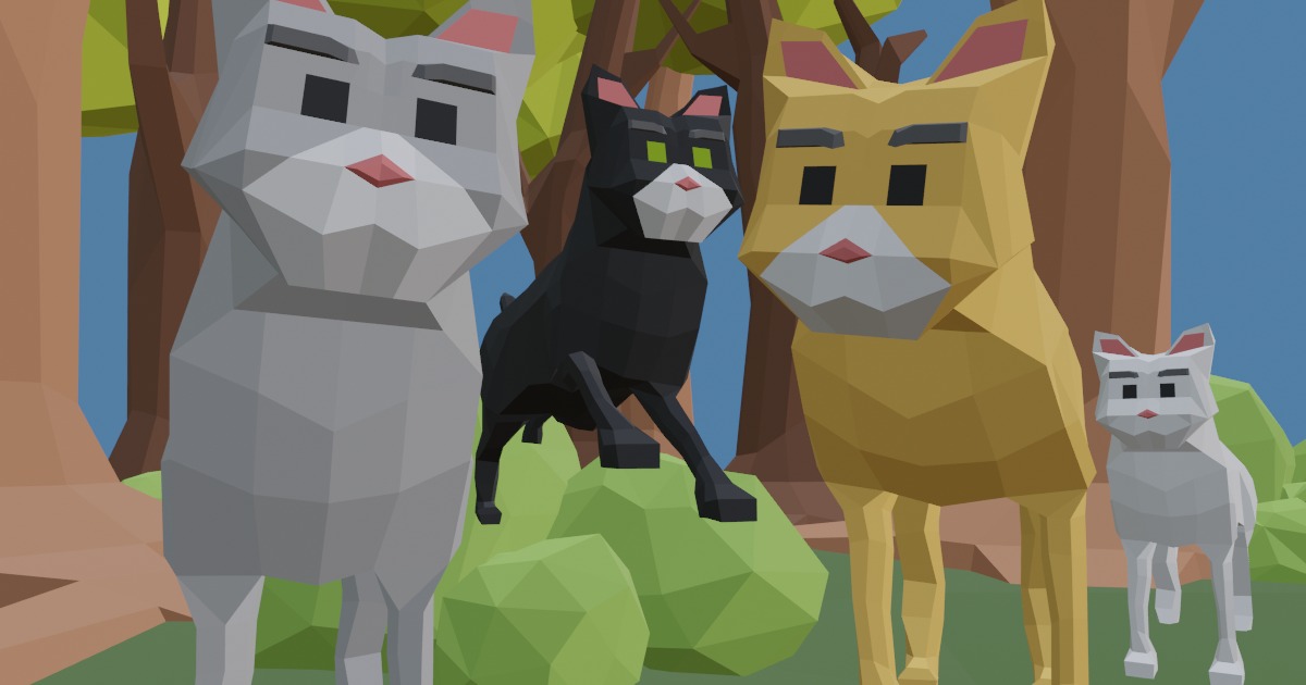 3D LOW POLY Cats - ANIMATED | Characters | Unity Asset Store