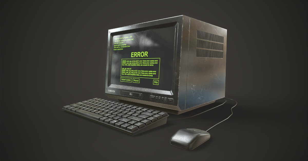 Old portable computer | 3D Electronics | Unity Asset Store