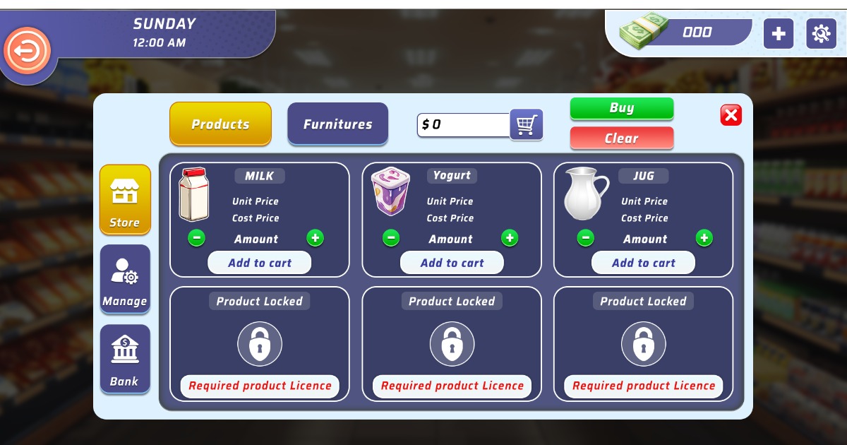 Supermarket & Mega Mall Simulator UI Kit – Complete Shop, POS ...