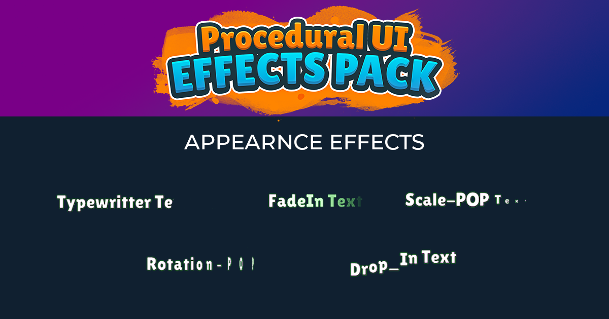 Procedural UI Effects & Animations | GUI Tools | Unity Asset Store