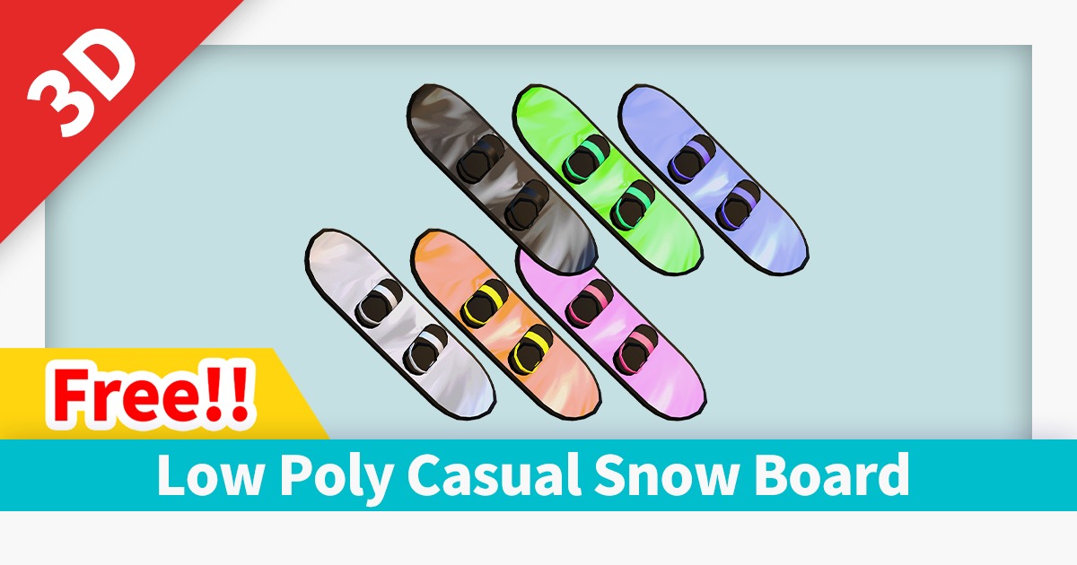 Low Poly Casual Snow Board | 3D Tools | Unity Asset Store