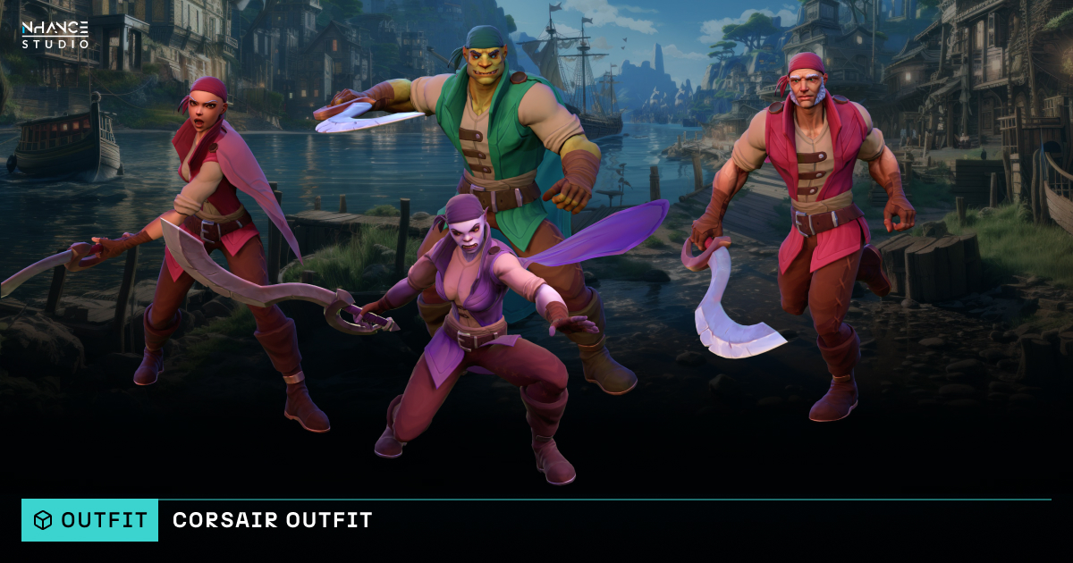 Stylized Pirate Corsair Outfit | 3D Characters | Unity Asset Store