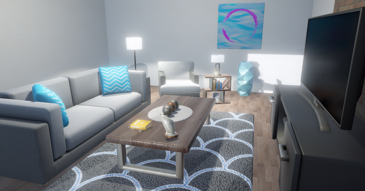 PBR Modern Living Room Pack | 3D Furniture | Unity Asset Store