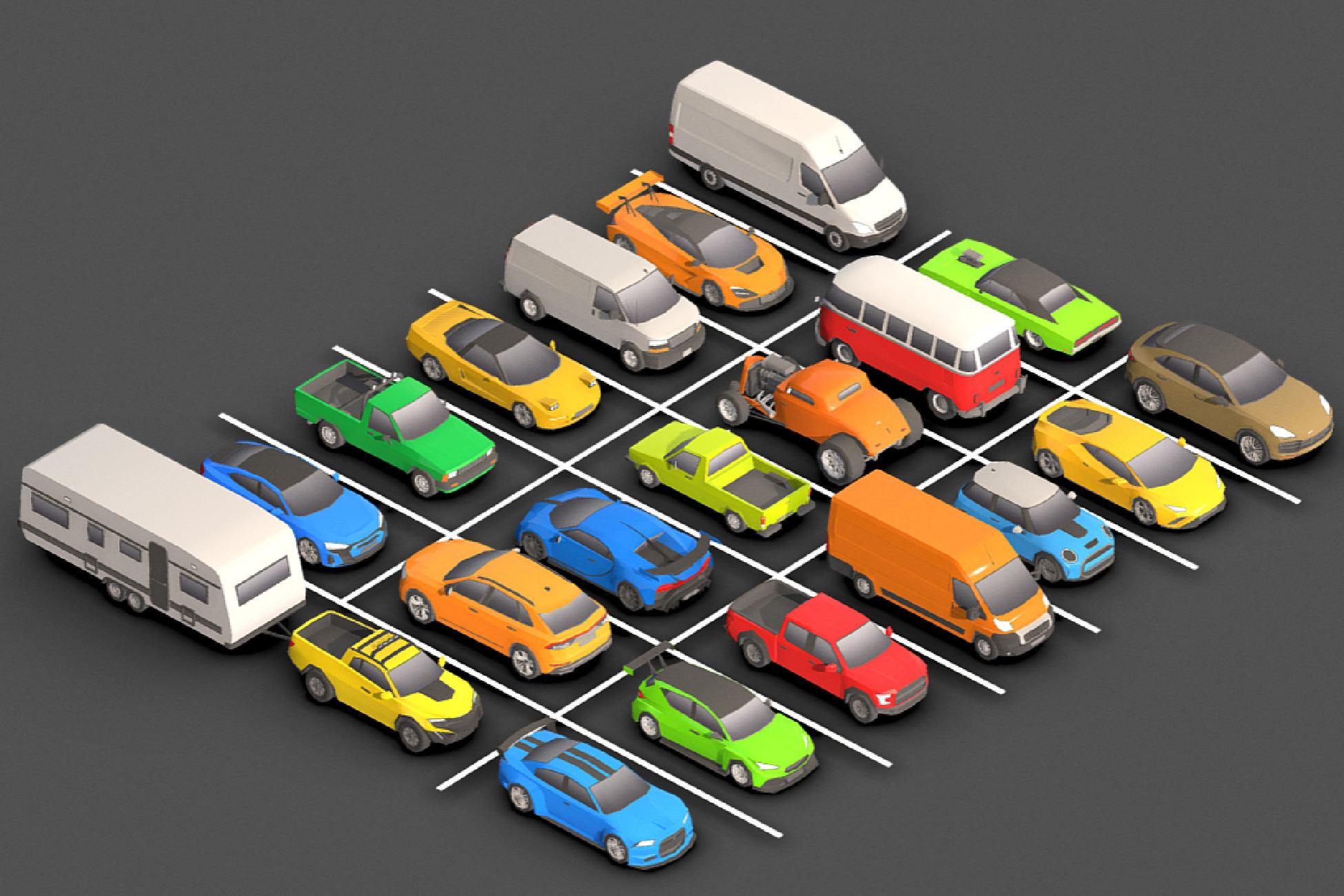 Low- Poly Cars Pack # 1 | 3D Land | Unity Asset Store