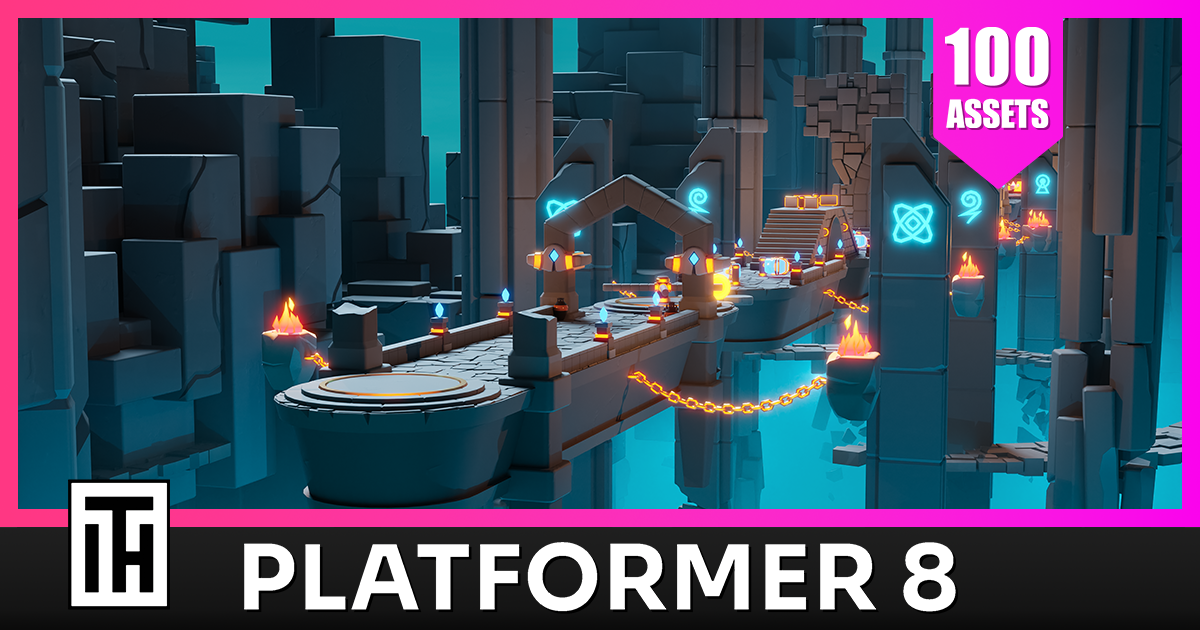 Platformer 8 Underworld - Low Poly 3D Models Pack | 3D 판타지 | Unity Asset Store