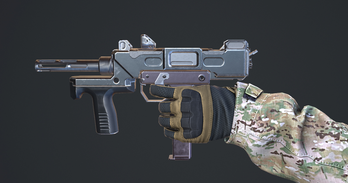 FPS hands and a Submachine gun | 3D Guns | Unity Asset Store