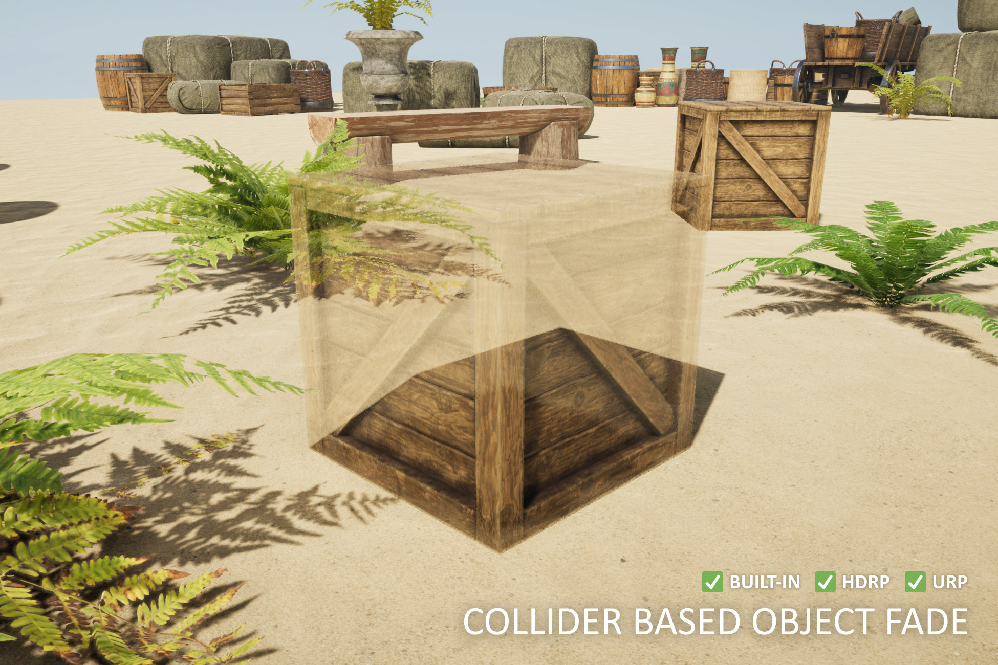 Collider Based Object Fade Particleseffects Unity Asset Store