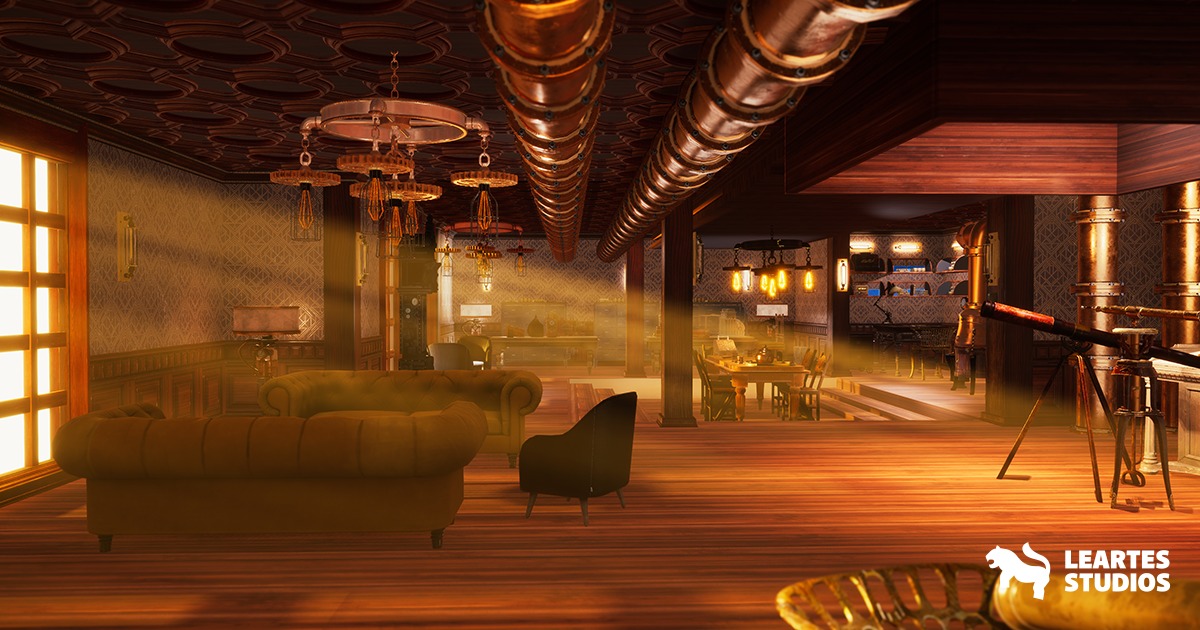 Steampunk/Vintage Interior | 3D Sci-Fi | Unity Asset Store