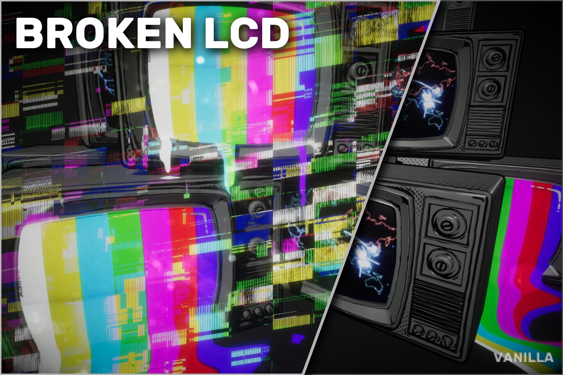 Glitches: Broken LCD | 全屏与镜头效果 | Unity Asset Store