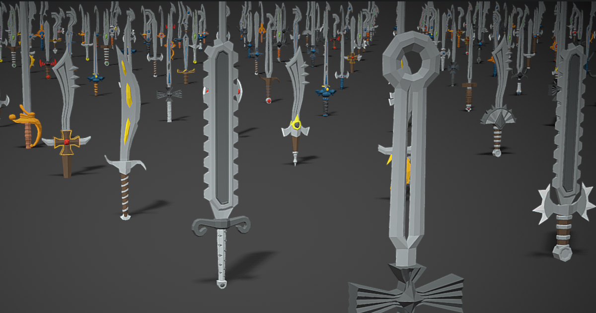 Swords Pack 4 - 300 Low Poly Weapons | 3D Weapons | Unity Asset Store
