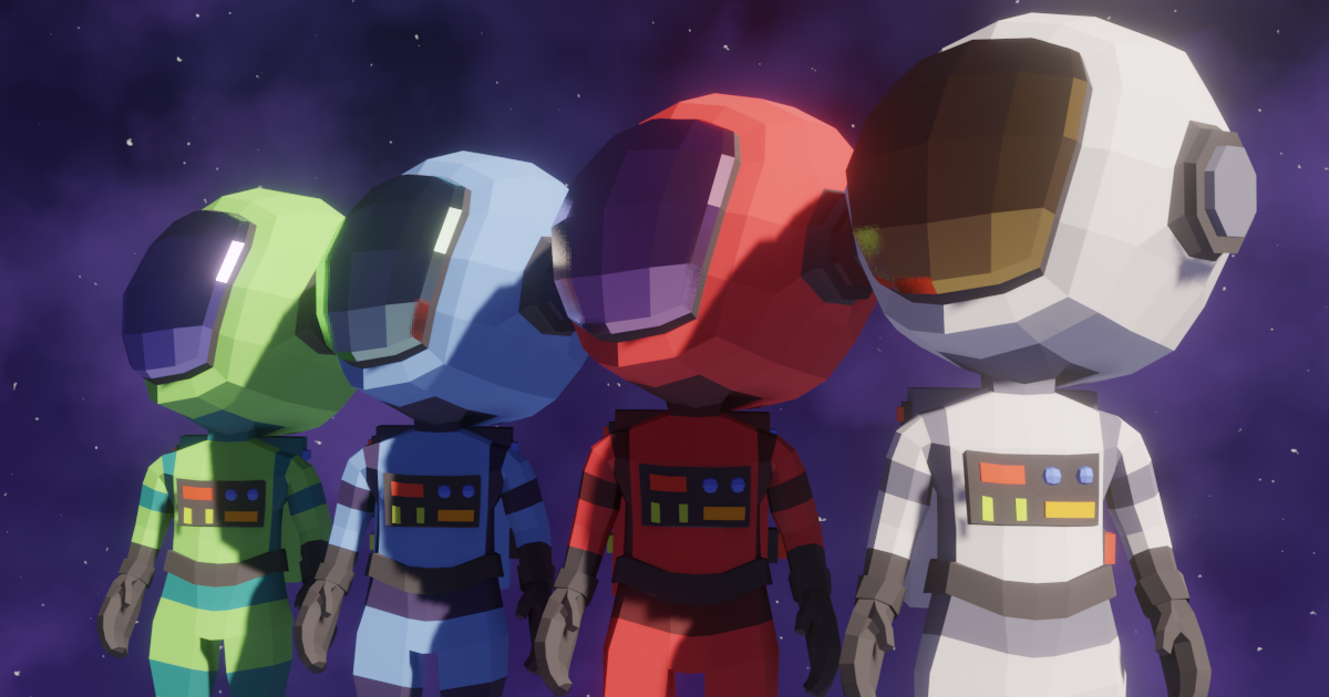 Low Poly Animated Astronauts | 3D Characters | Unity Asset Store