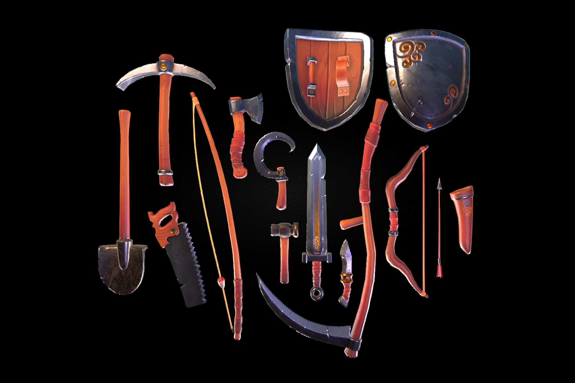 Stylized PBR Tools Pack | 3D Tools | Unity Asset Store