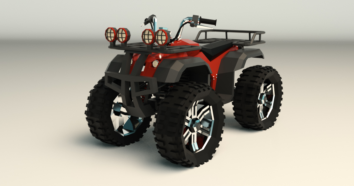 Low Poly ATV 01 | 3D Land | Unity Asset Store