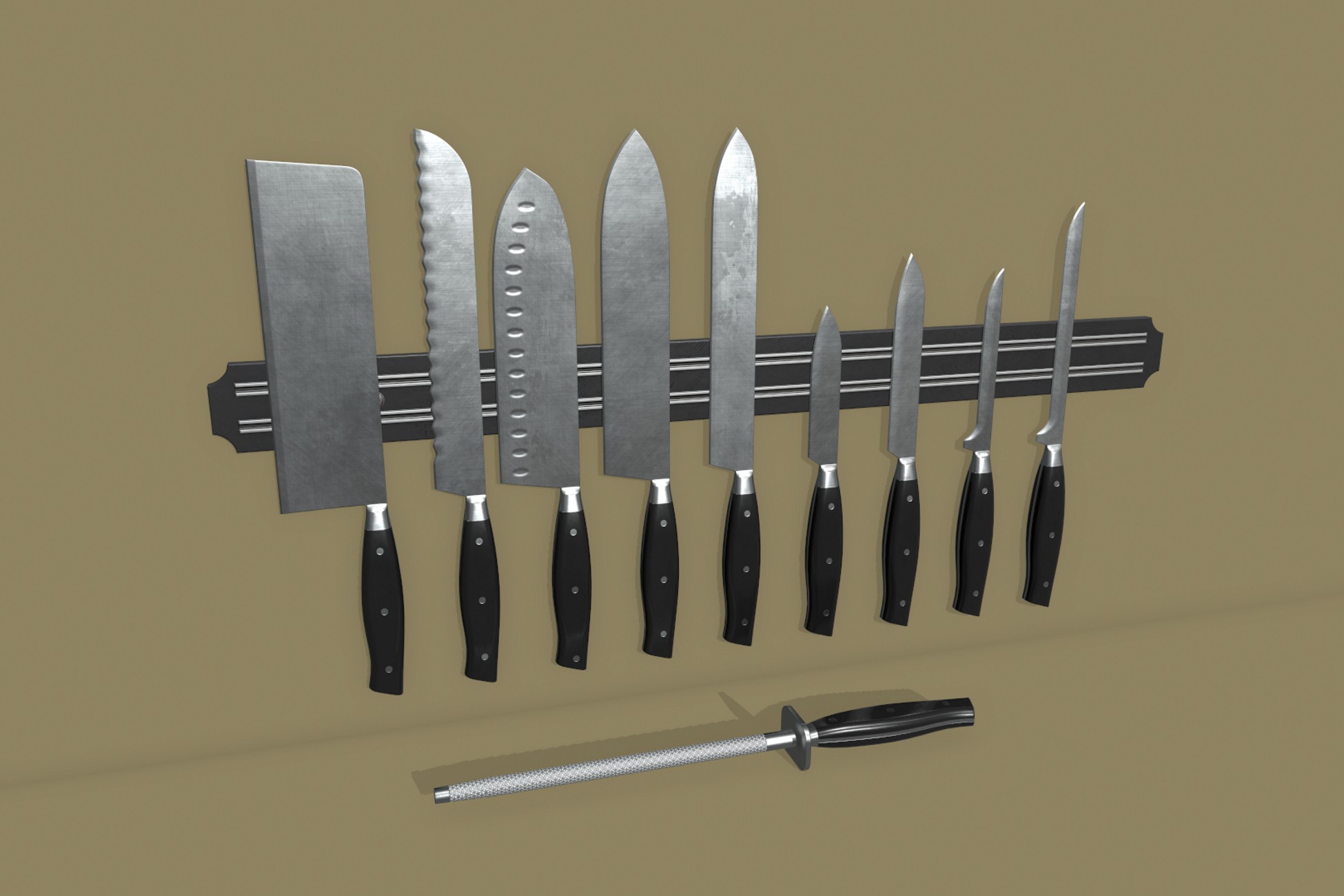 Kitchen Knife Set | 3D Interior | Unity Asset Store