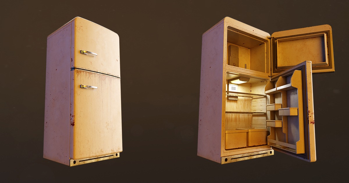 Rusty fridge | 3D Electronics | Unity Asset Store