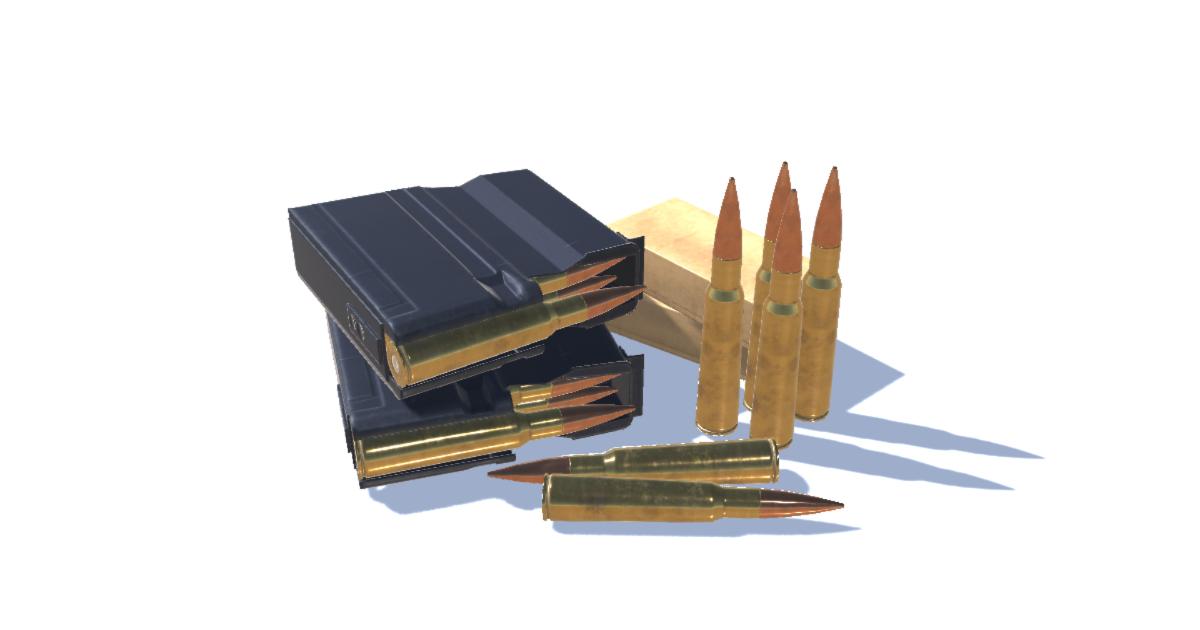 50BMG Ammo Pack | 3D Guns | Unity Asset Store