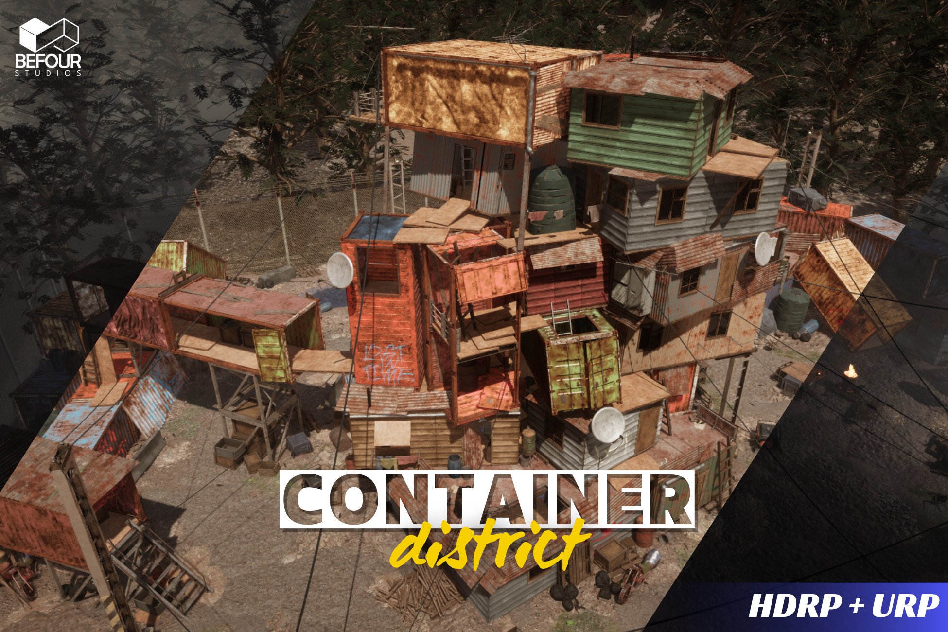 Container District Environment (Slum City) | 3D Urban | Unity Asset Store