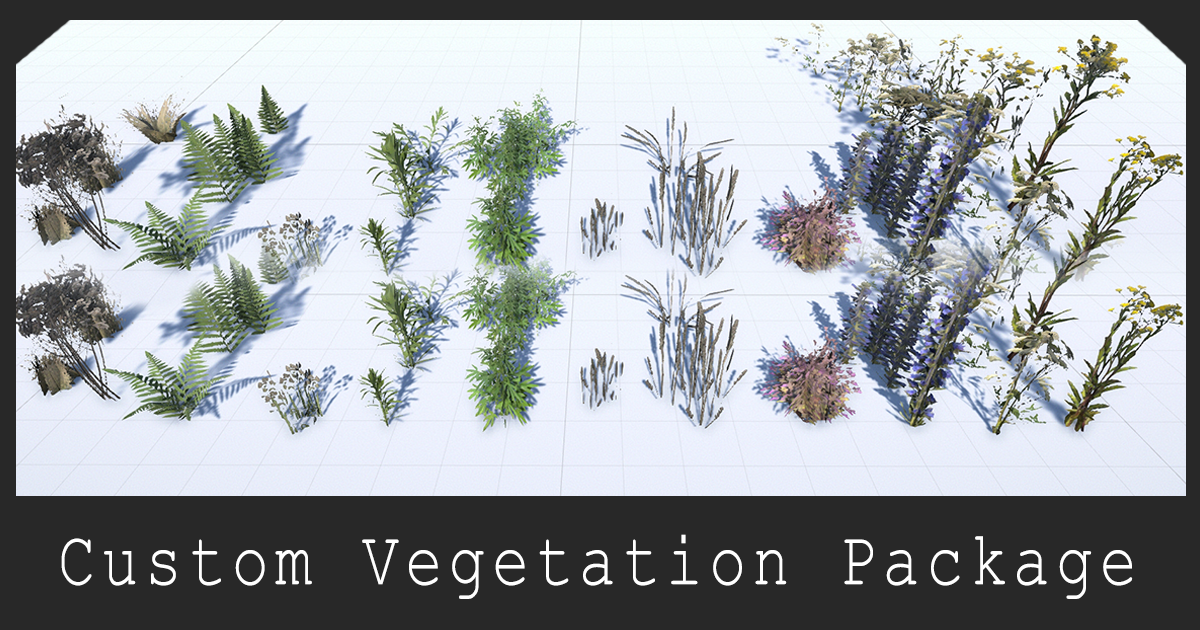 Custom Vegetation Package I 30 Prefabs | 3D Vegetation | Unity Asset Store