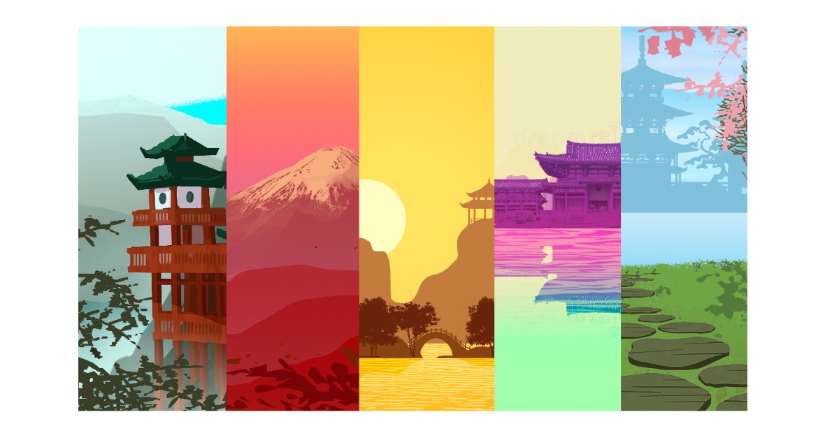 Japanese Temple Environment Backgrounds | 2D Environments | Unity Asset ...