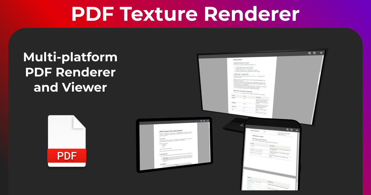 Runtime PDF Texture Renderer | GUI Tools | Unity Asset Store