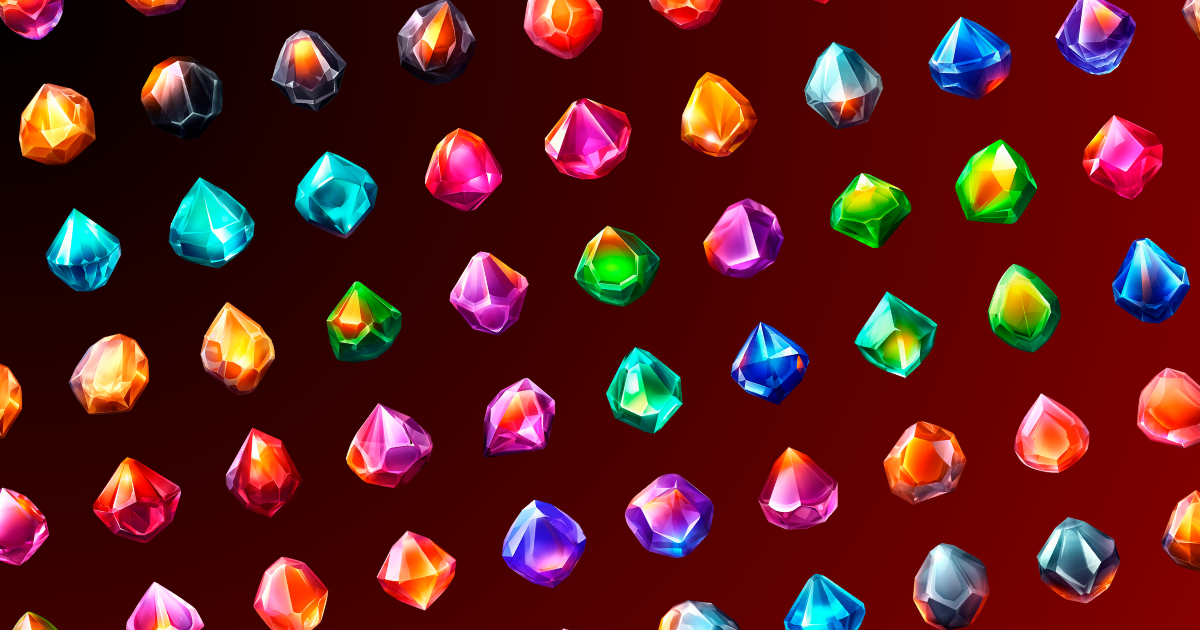 100 Magical Gems - Stunning 2D Gem Icons and Crystal Gemstones for Any ...