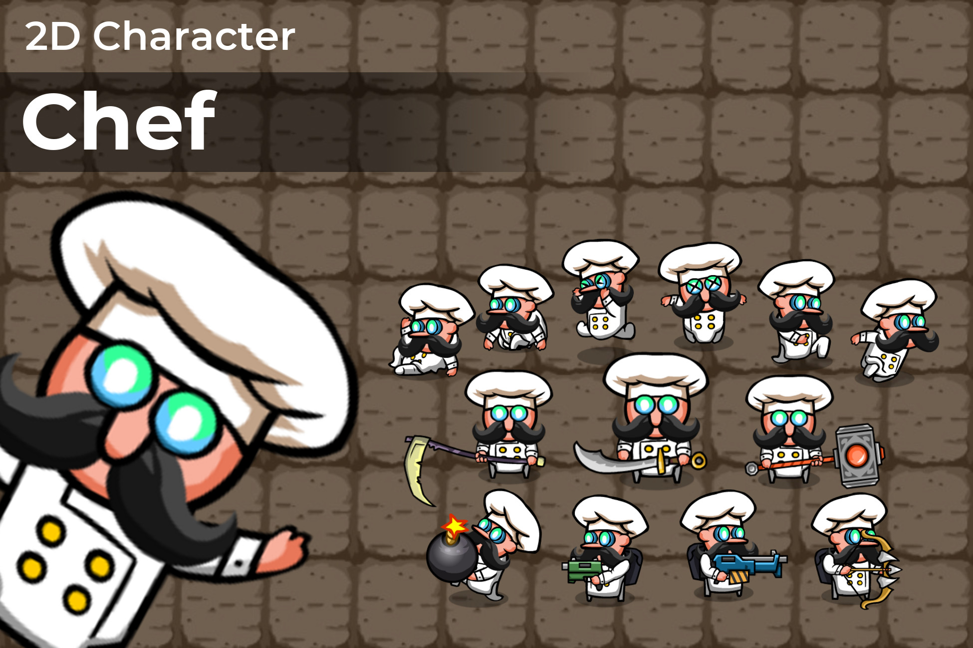 2D Character - Chef | 2D Characters | Unity Asset Store