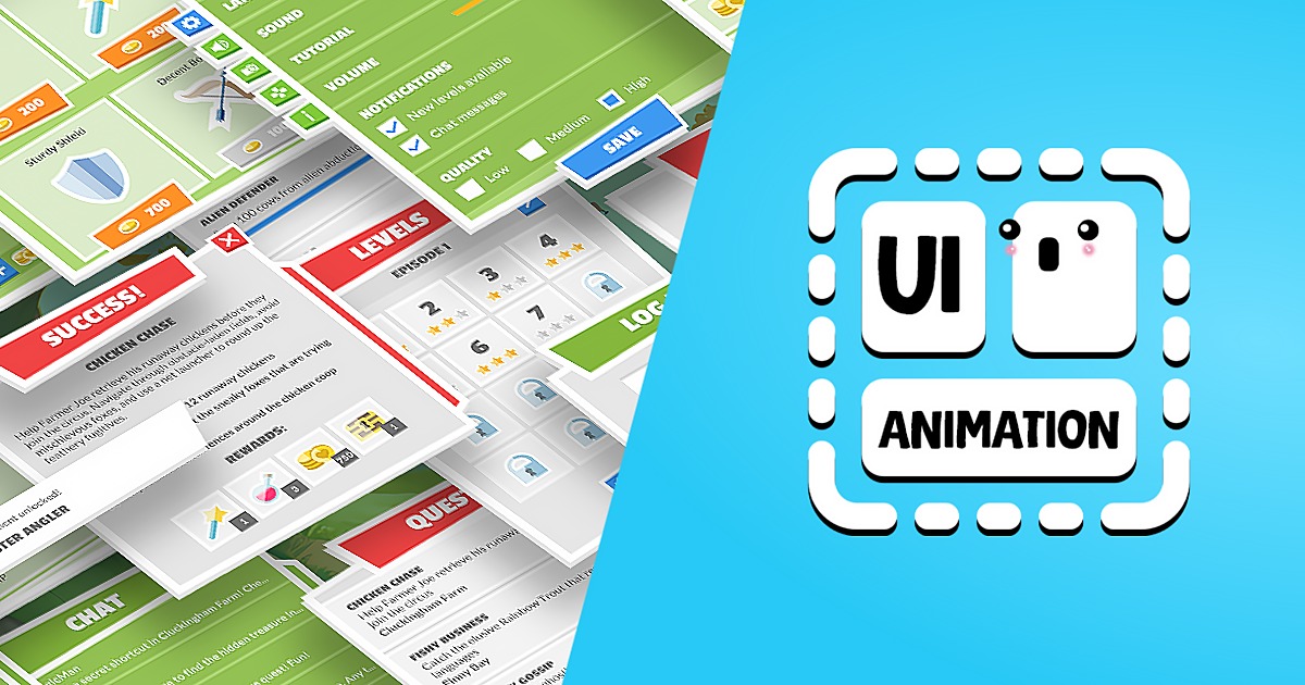 DEMO. Funky Cartoon GUI + UI Animation Bundle. | 2D | Unity Asset Store