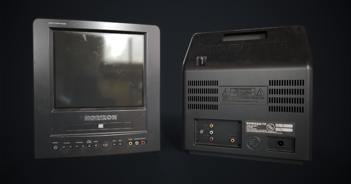 Old TV with DVD player | 3D Electronics | Unity Asset Store