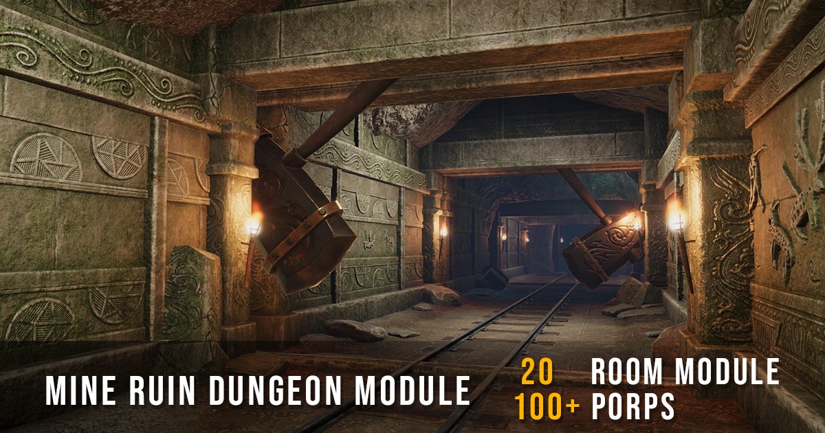 Mine Ruin Dungeon Module | 3D Dungeons | Unity Asset Store