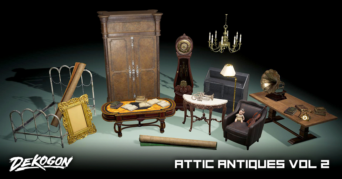 Antiques in the Attic Props VOL.2 | 3D 가구 | Unity Asset Store