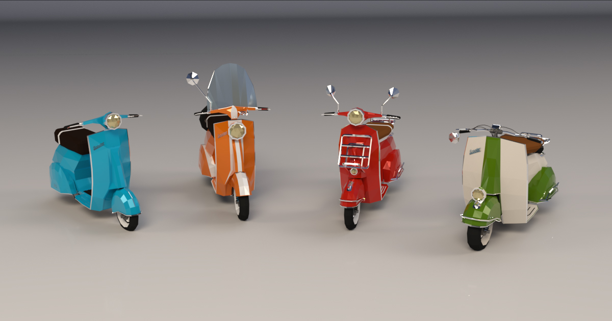 Low Poly Scooter Pack | 3D Land | Unity Asset Store