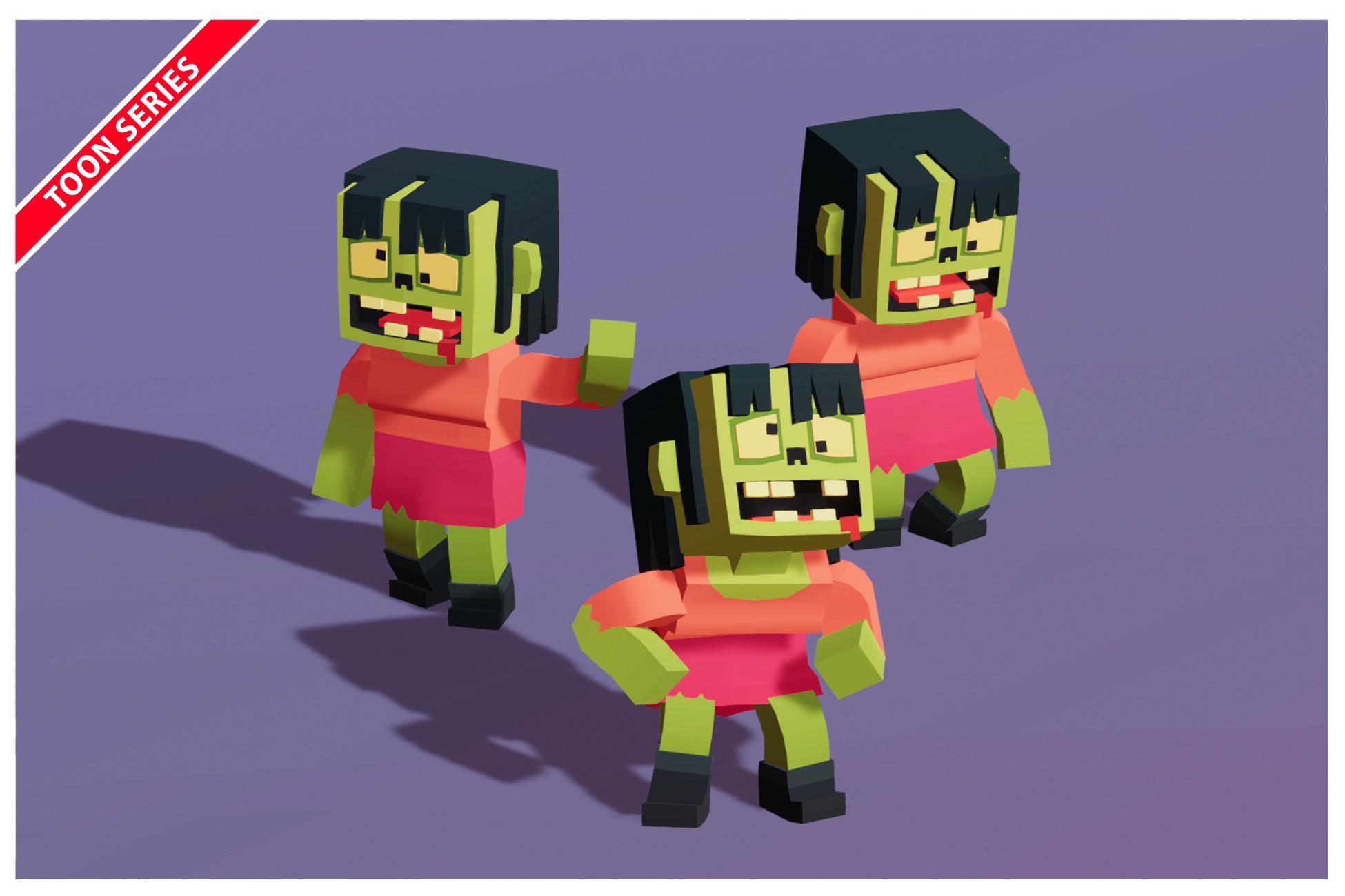 Zombie Female Toon Humanoid Series | 3D Humanoids | Unity Asset Store