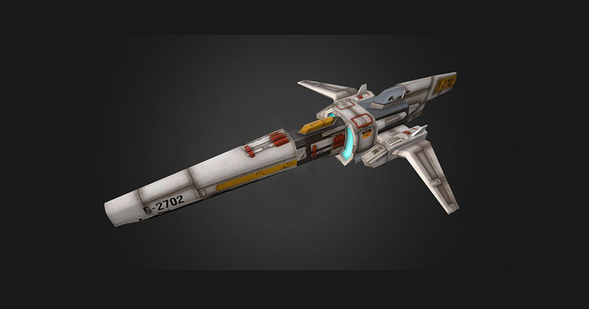 Raptor space fighter - PBR low poly model | 3D Characters | Unity Asset ...