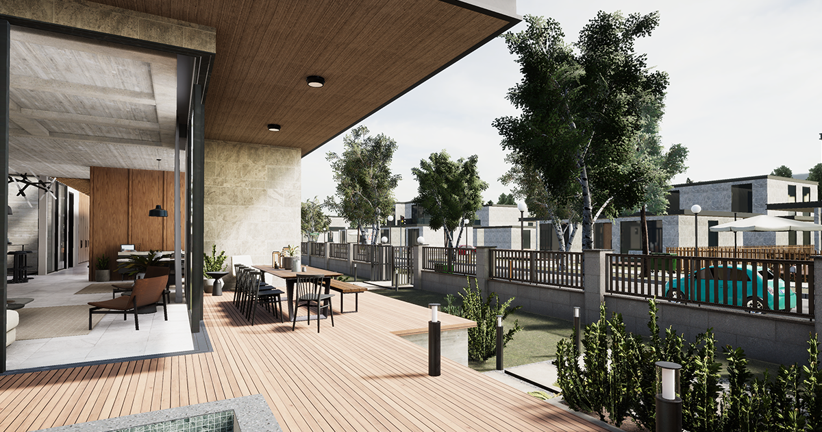 Modern Neighborhood House | Blue Dot Studios | 3D Urban | Unity Asset Store