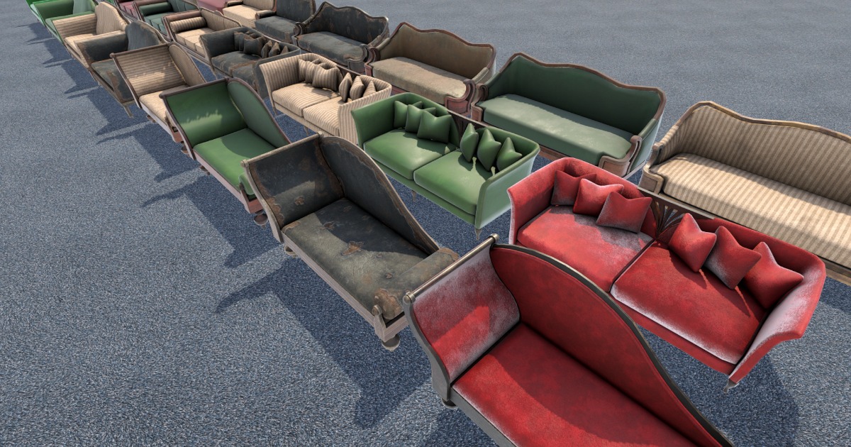 Couch / Sofa Collection : Couches / Sofas Bundle | 3D Furniture | Unity ...
