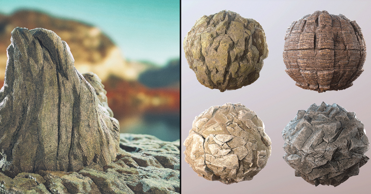 "Rock" Pack of 8 PBR Materials | 2D Stone | Unity Asset Store
