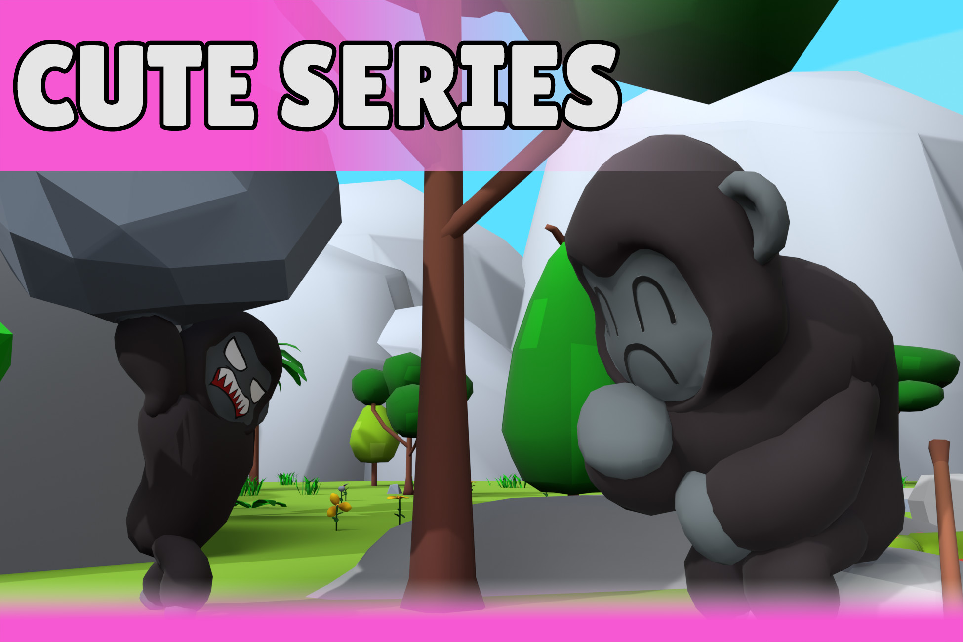 Cute low poly Gorilla | 3D Animals | Unity Asset Store