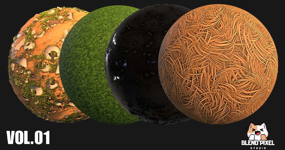 Stylized Terrain Textures - Vol.01 | 2D Nature | Unity Asset Store