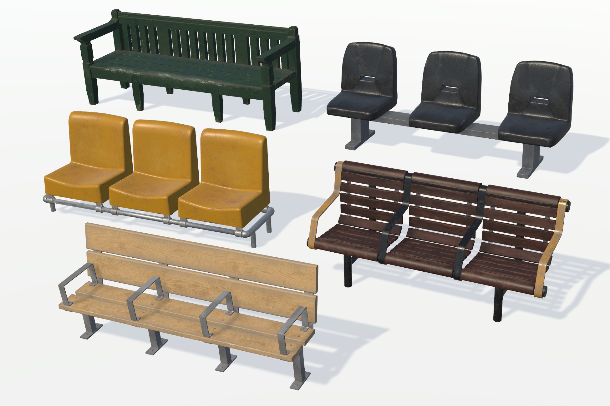 City Benches | 3D Props | Unity Asset Store