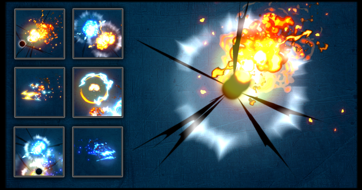 The Amazing 2D Explosions Pack | 시각 효과 파티클 | Unity Asset Store