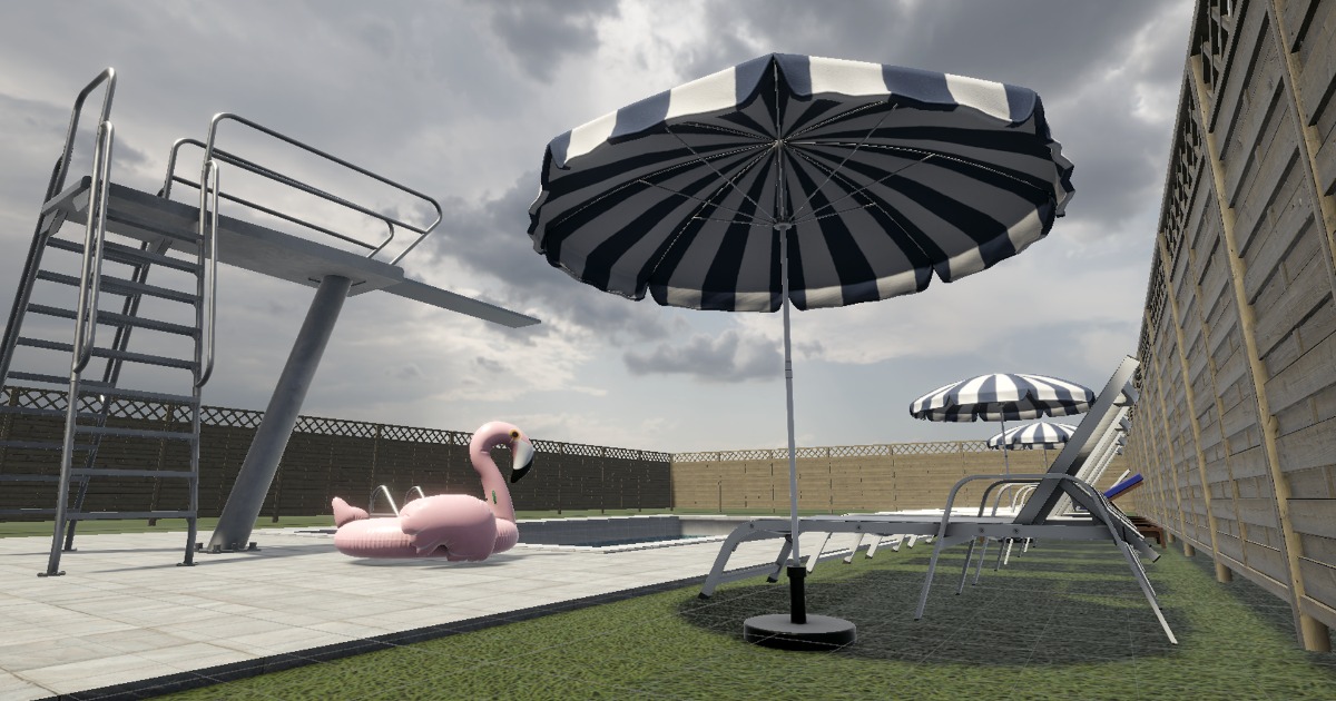 Outdoor Swimming Pool | 3D Exterior | Unity Asset Store